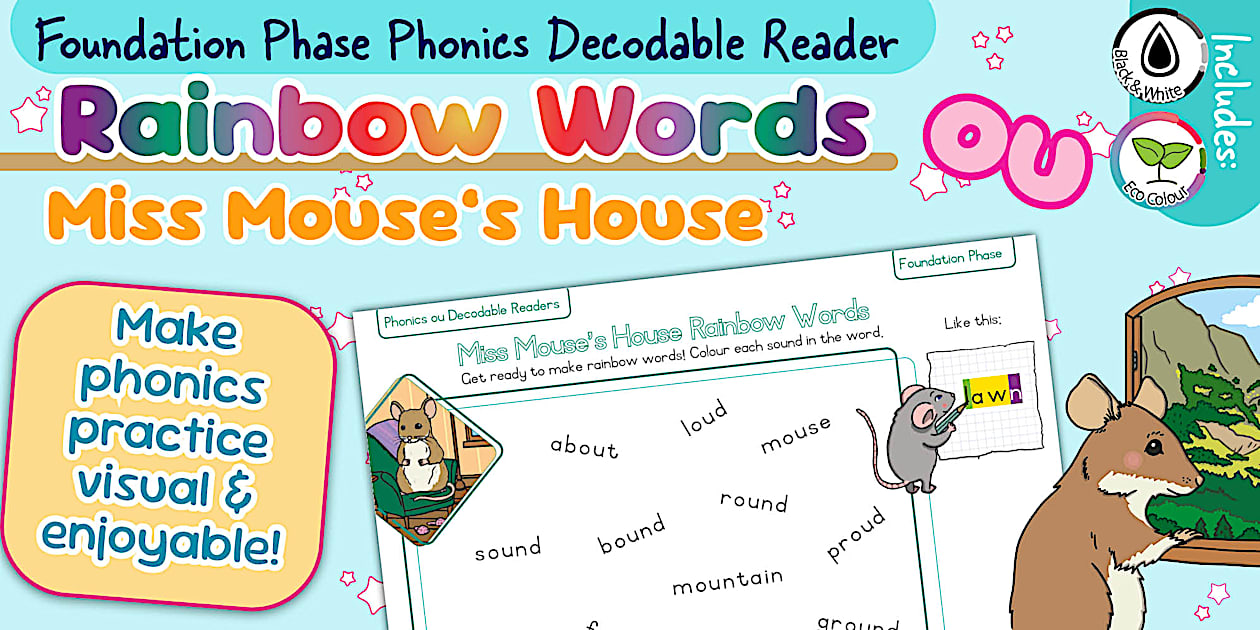 Foundation Phase Phonics - ou Decodable Readers - Rainbow Words: Miss ...