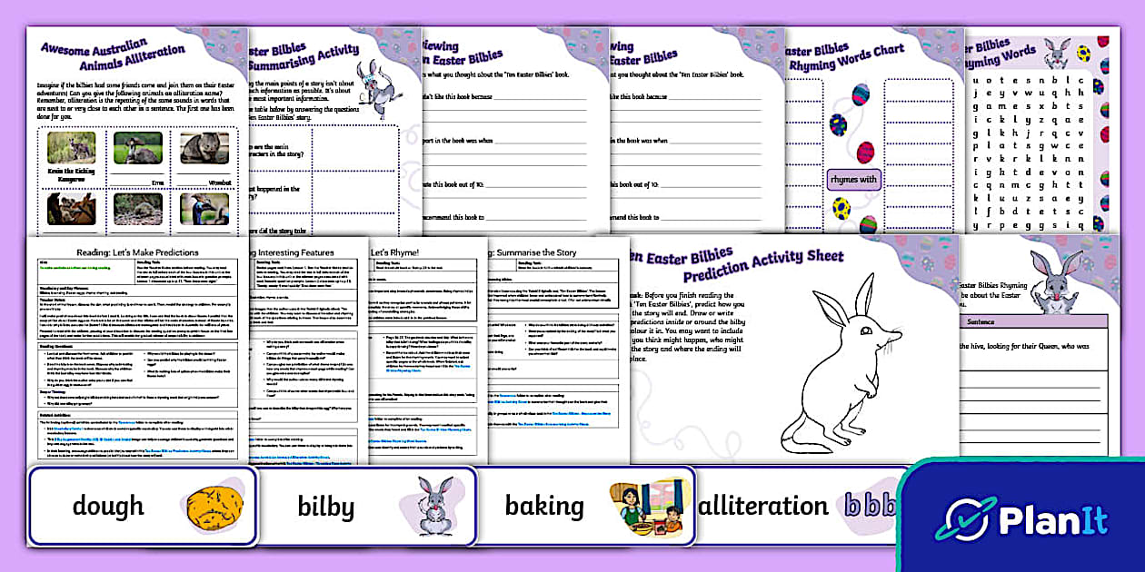 Year 1 Ten Easter Bilbies: Reading Unit Pack (teacher made)