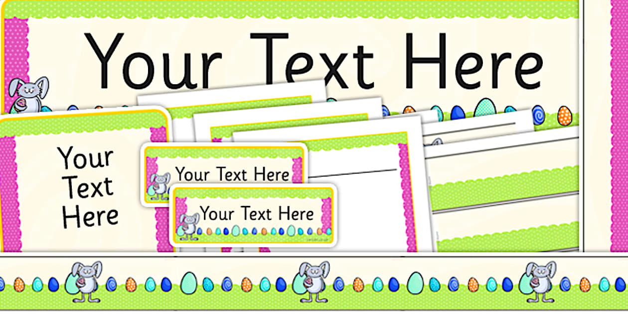 Easter Themed Editable Display Pack (teacher made) - Twinkl