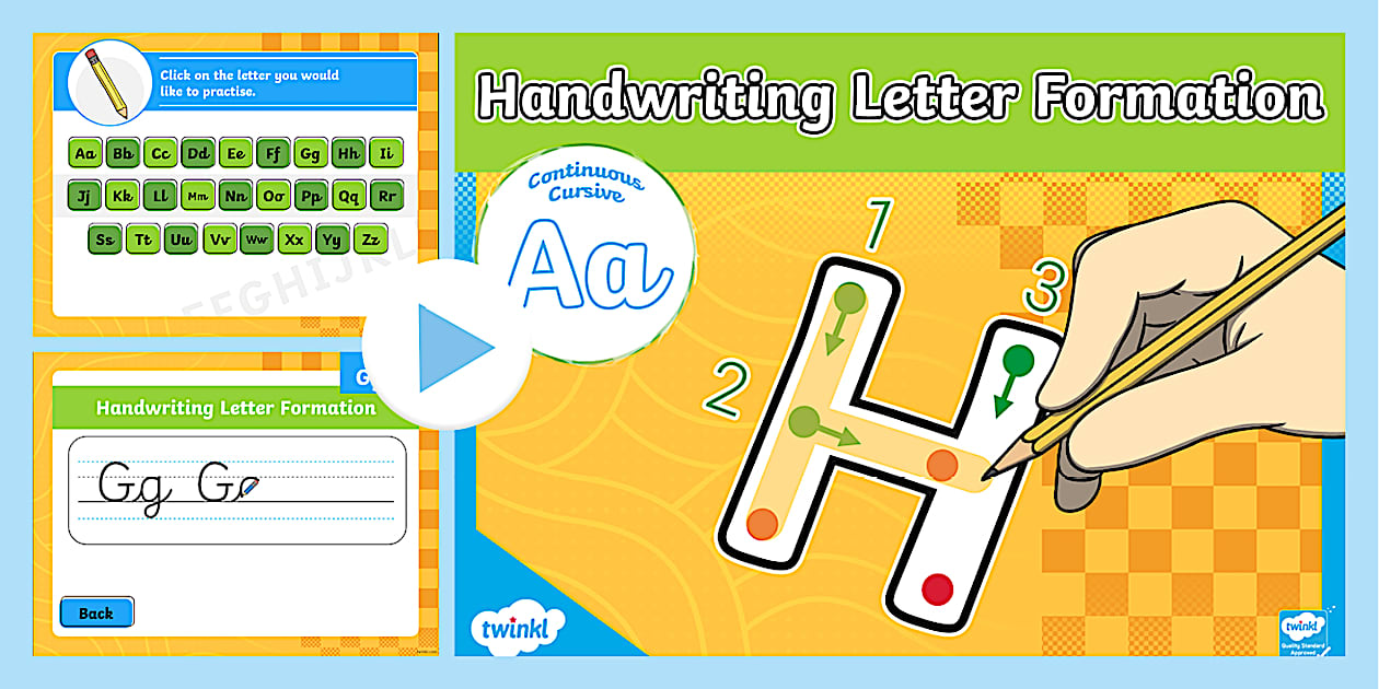 Twinkl Handwriting Continuous Cursive Formation Powerpoint