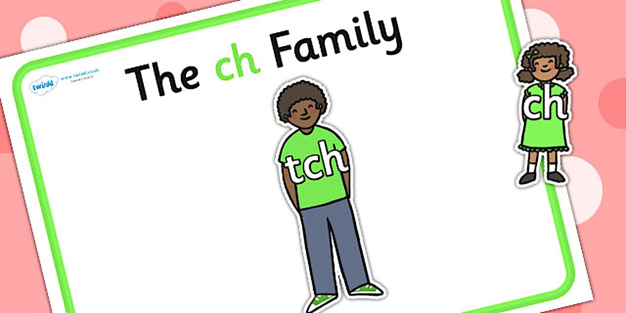 Ch Sound Family Cut Outs - Twinkl