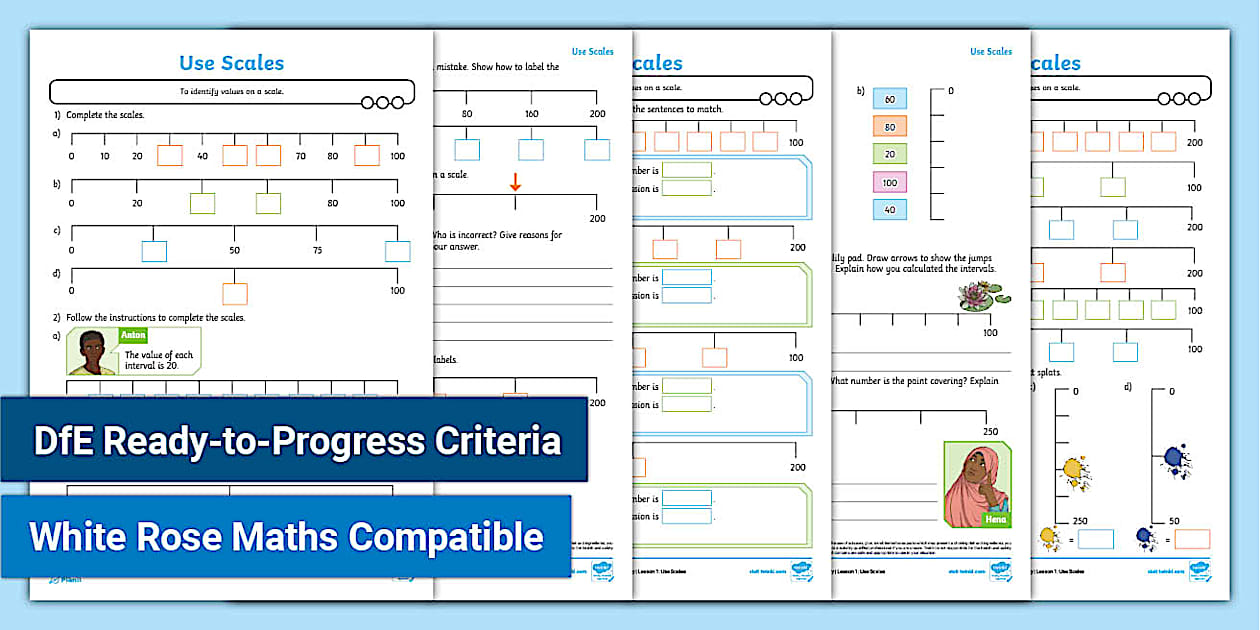 👉 Use Scales Differentiated Maths Worksheets - Twinkl