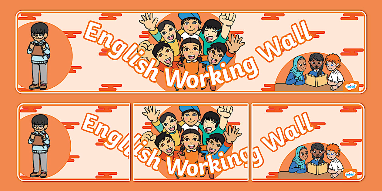 English Working Wall Display Banner (teacher made) - Twinkl