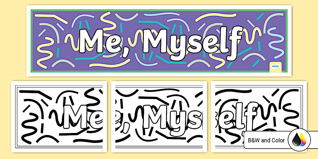 Me, Myself Banner (teacher made) - Twinkl