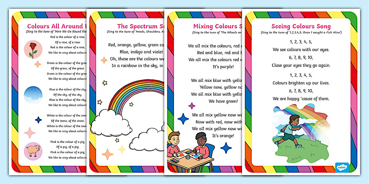 Colour Songs and Rhymes Resource Pack (teacher made)