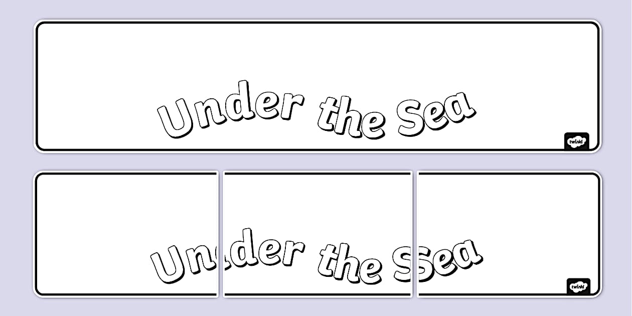 Under the Sea Collaborative Drawing Display Banner