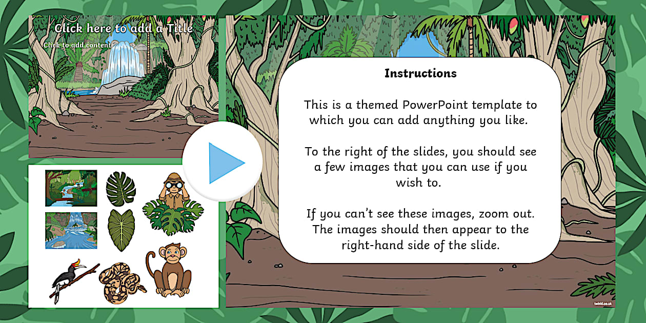 Editable Rainforest PowerPoint Theme Template | Twinkl | KS1
