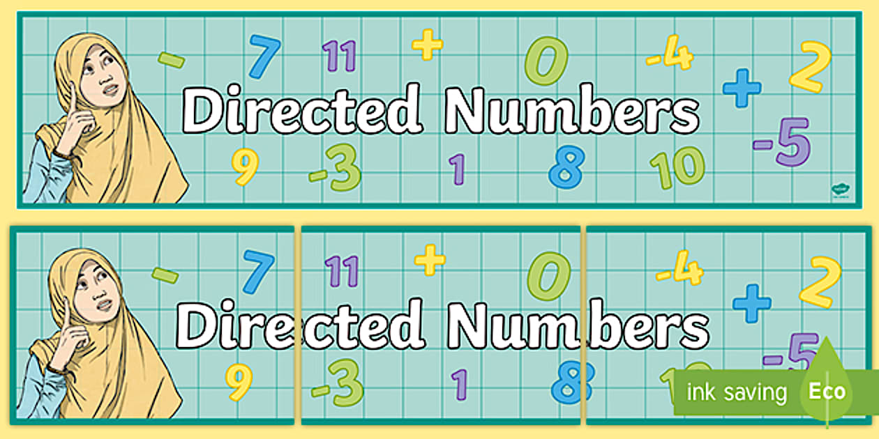 Directed Numbers Display Banner (Teacher-Made) - Twinkl