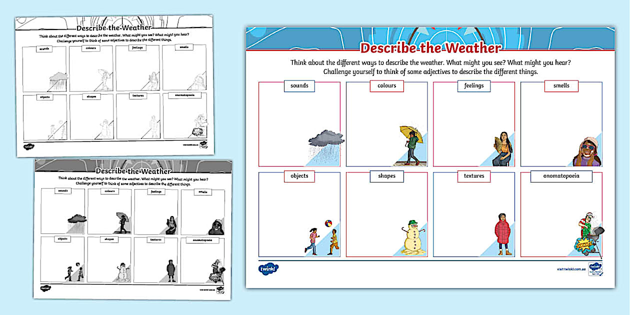 Weather Adjectives Worksheet
