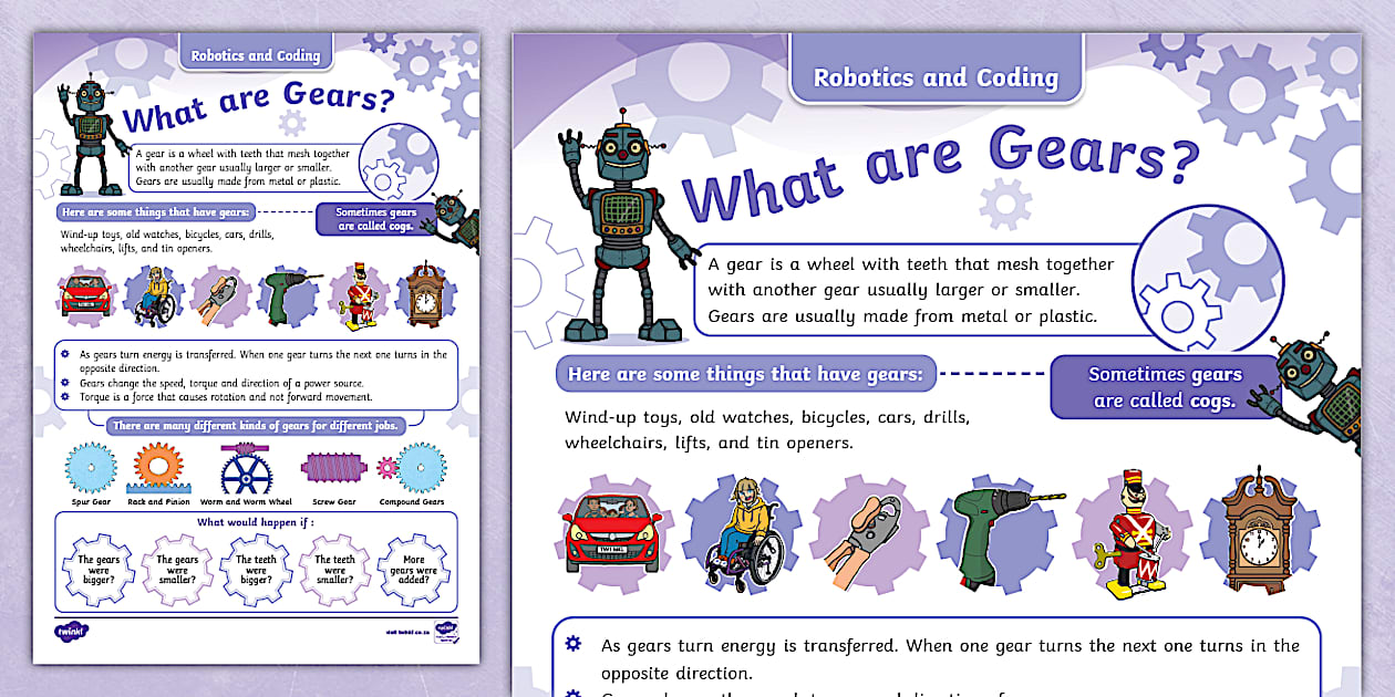 Robotics and Coding - What are Gears? (teacher made)
