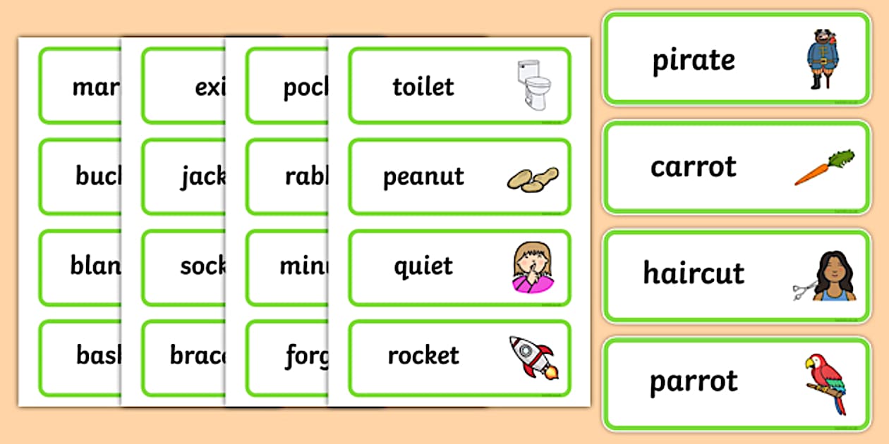 Cursive Two Syllable Final T Sound Word Cards - Twinkl
