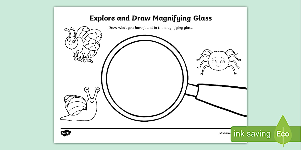 Explore and Draw Magnifying Glass Activity (teacher made)