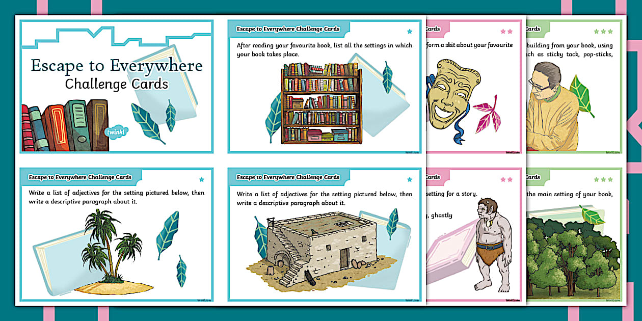 Escape to Everywhere Reading Challenge Cards (Teacher-Made)