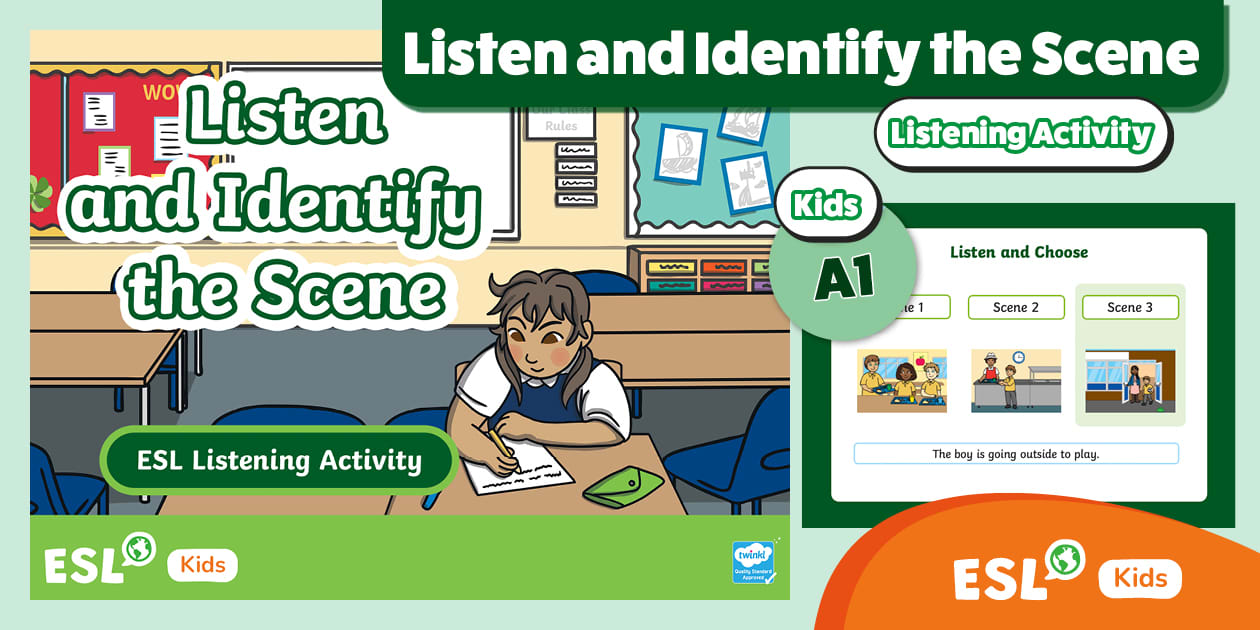 ESL Listen & Identify Scene Activity {Kids}