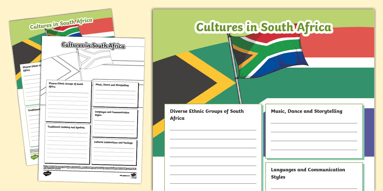 Cultures in South Africa Fact File Template (teacher made)