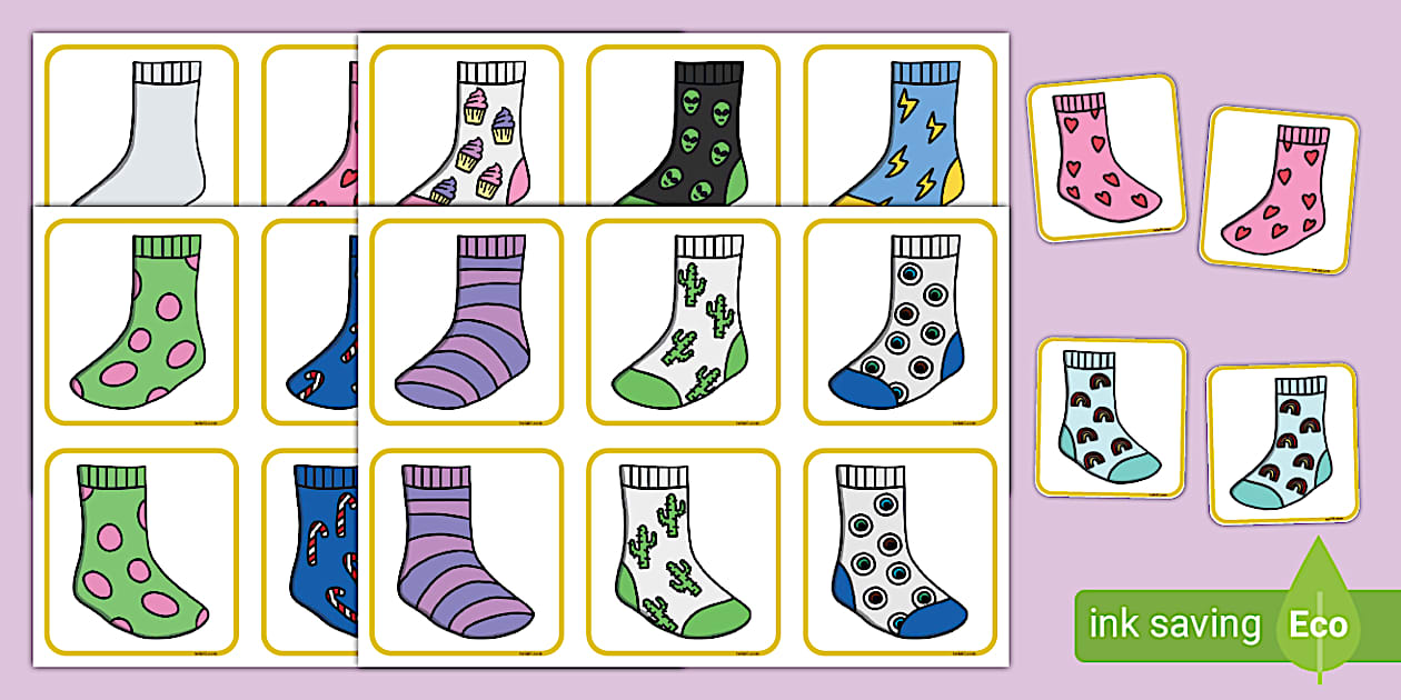 World Down Syndrome Day Sock Matching (teacher made)
