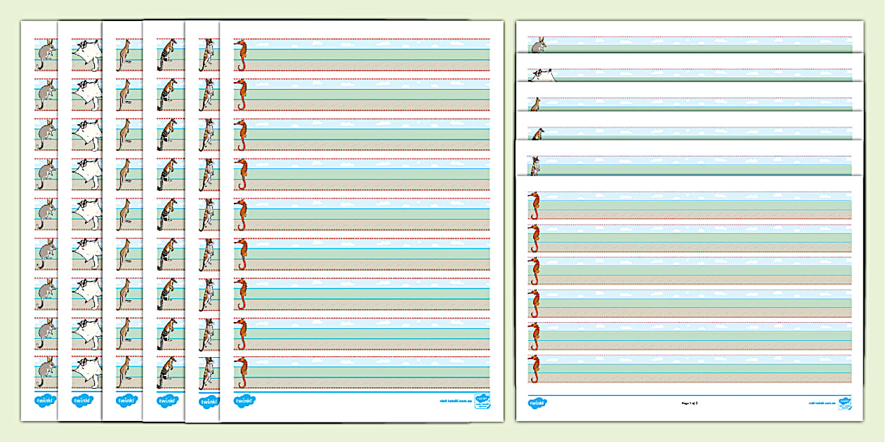Dotted-Thirds Printable Handwriting Templates | Twinkl