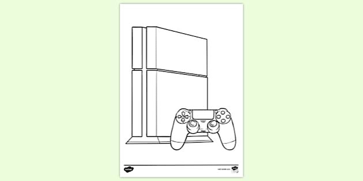 Game Console Colouring Sheet | Colouring Sheets - Twinkl