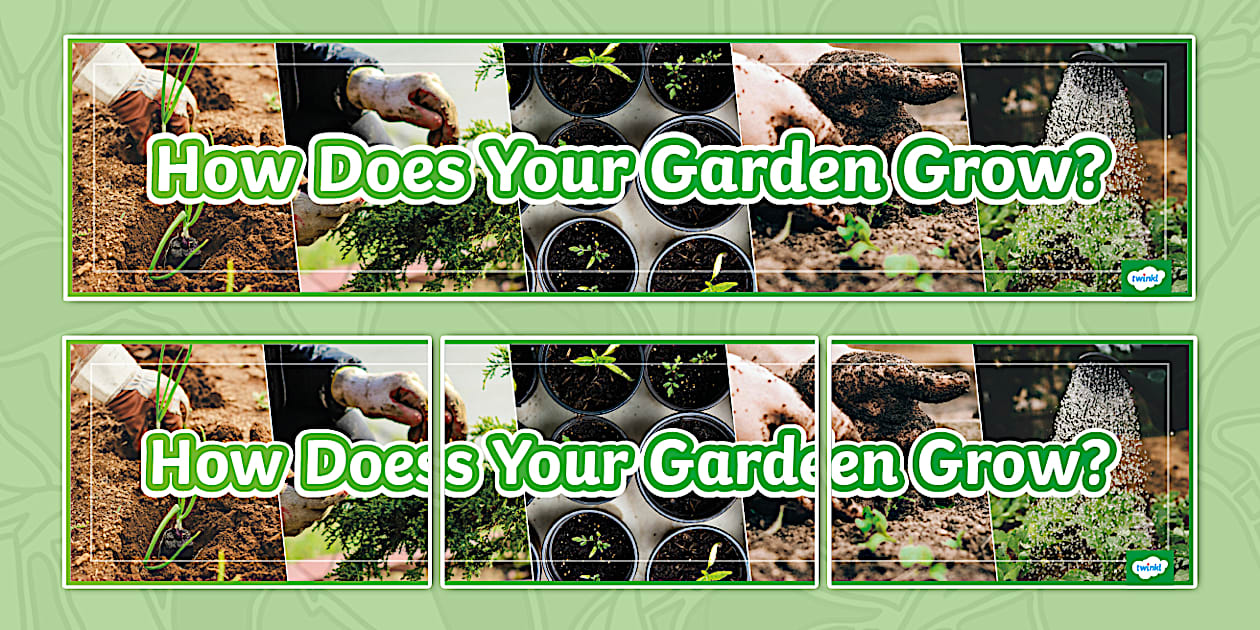 How Does Your Garden Grow? Photo Display Banner - Twinkl