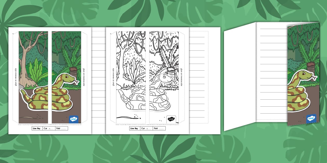 Snake Folding Writing Template (teacher made) - Twinkl