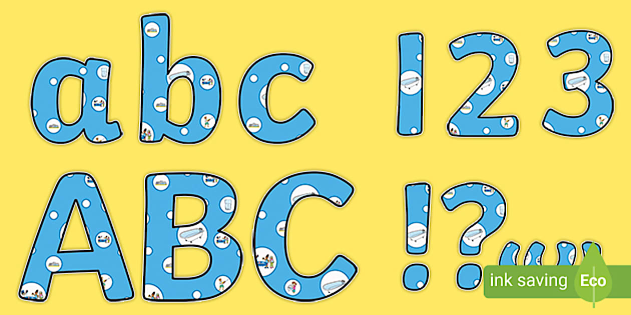 👉 Water Area Themed A4 Display Lettering (teacher made)