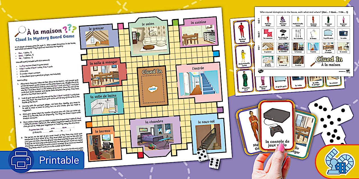 French KS2 Board Game: House and Home (teacher made)