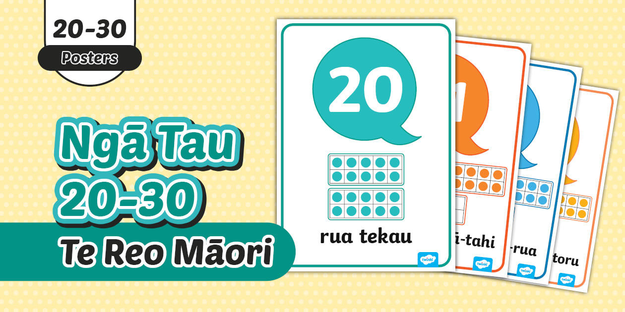 Ngā Tau 20-30 Posters Te Reo Māori / English