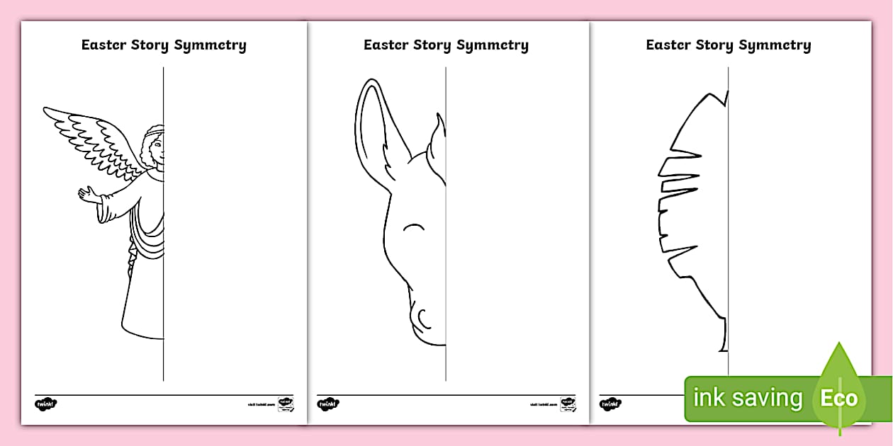 Easter Story Symmetry Activity Sheets (teacher made)