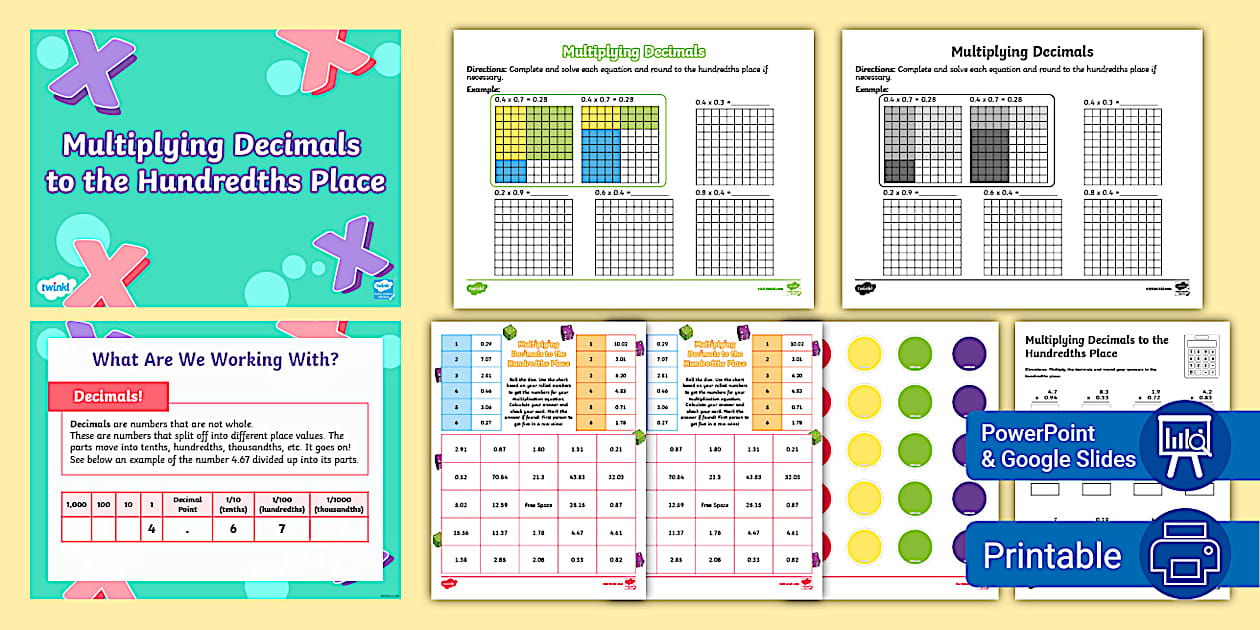 Decimal Hundredth Pack | 5th Grade Resource | Twinkl USA