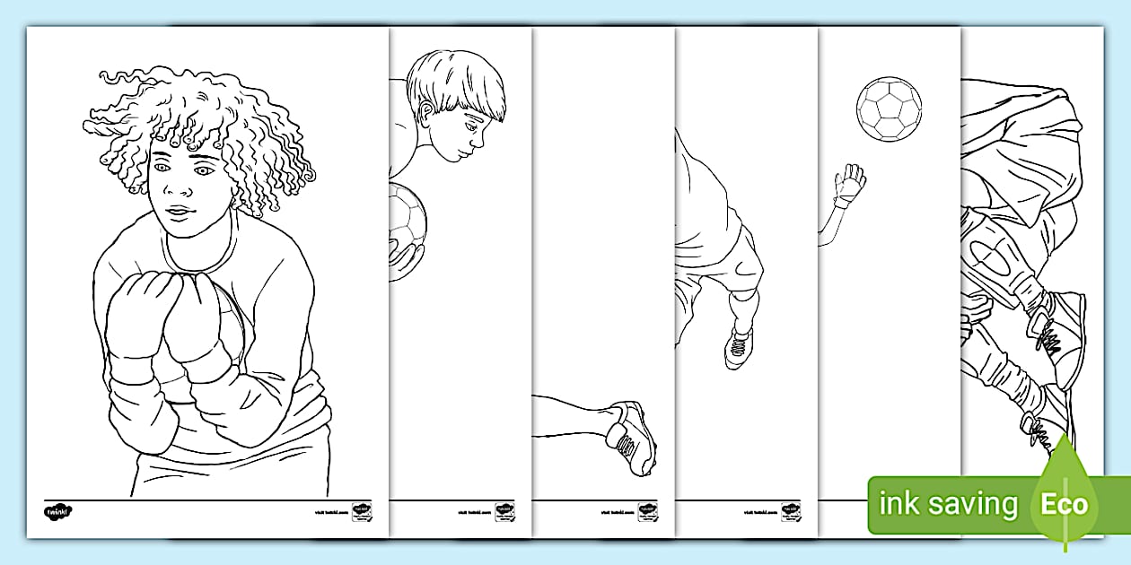 Football Goalkeeper Colouring Pages (teacher made) - Twinkl