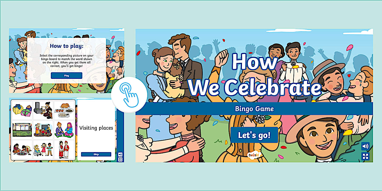 How We Celebrate Interactive Bingo Game (teacher made)