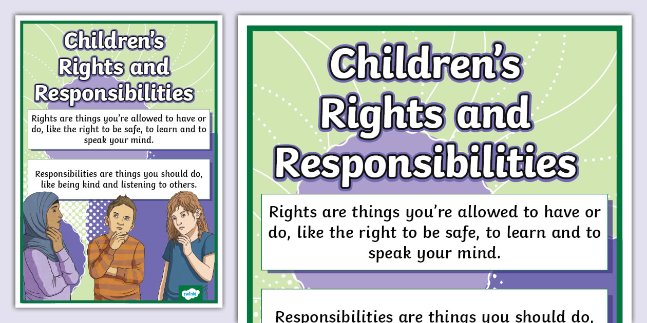 Children's Rights and Responsibilities Display Poster