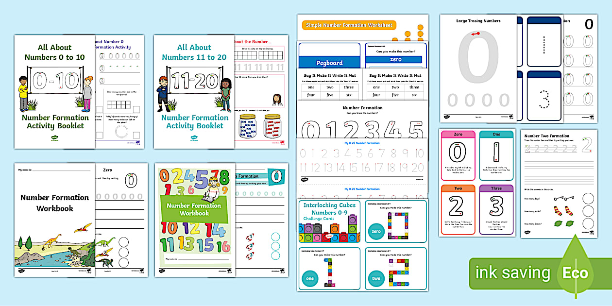 Number Formation Resource Pack (teacher made) - Twinkl
