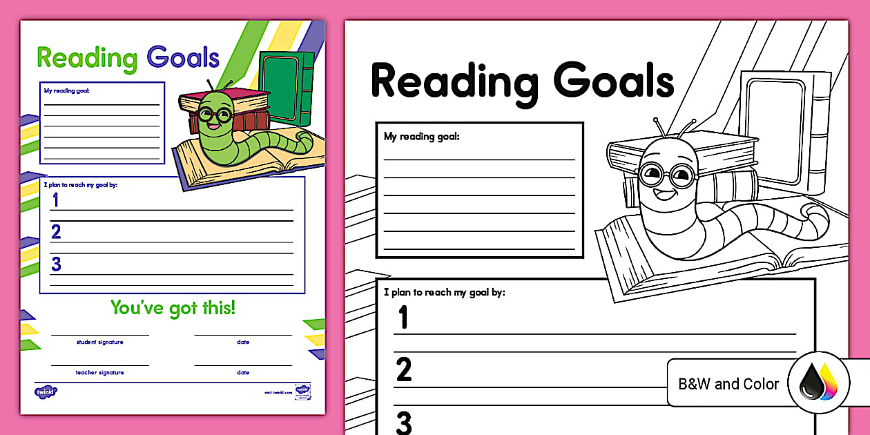 Reading Goals Template