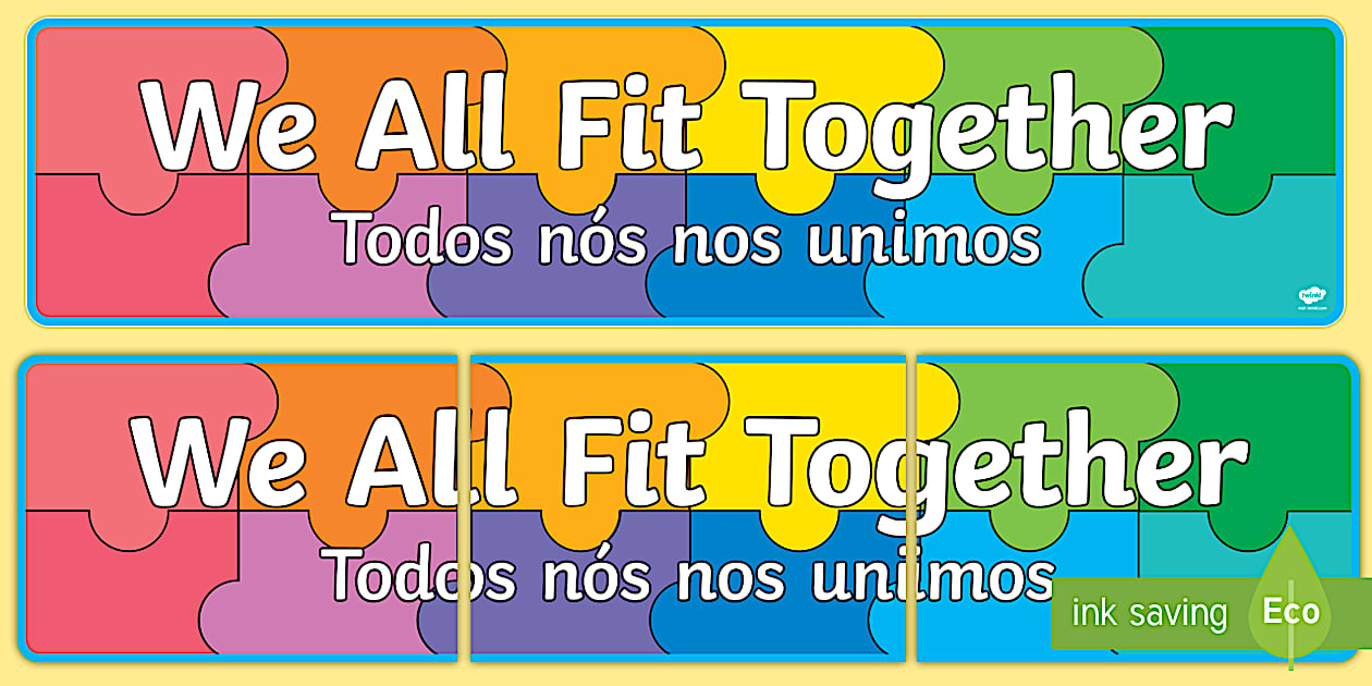 Large Class Puzzle Display English/Portuguese - Large Class Puzzle Display