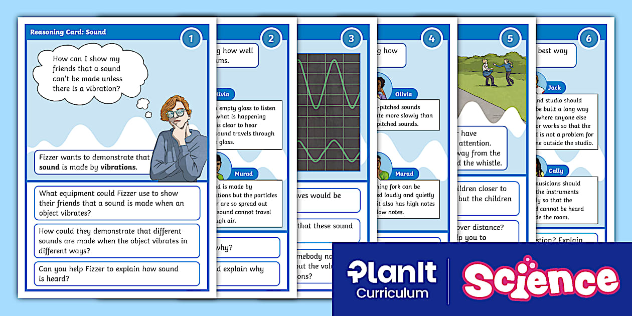 Science: Sound: Year 4 Reasoning Cards (teacher made)