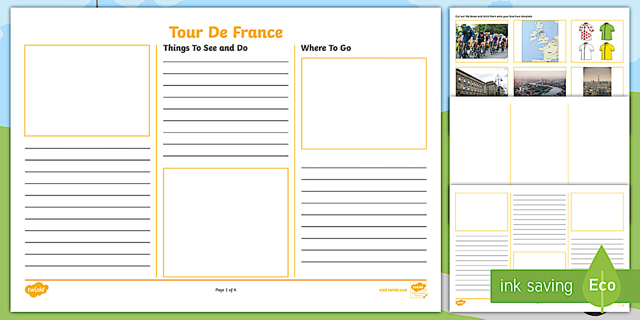 Editable Tour de France Brochure Template (teacher made)