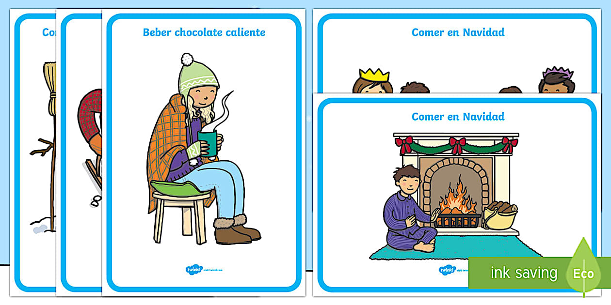 Winter Activities Display Posters-Spanish (teacher made)