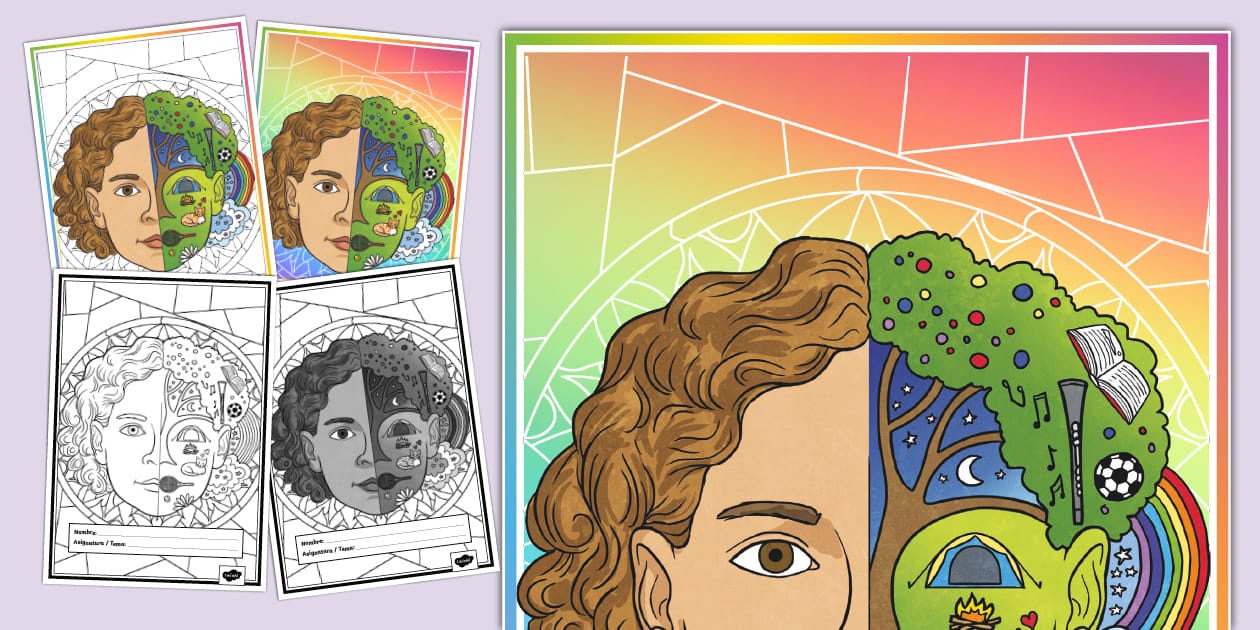 Portada de cuaderno: Las dimensiones humanas - Twinkl