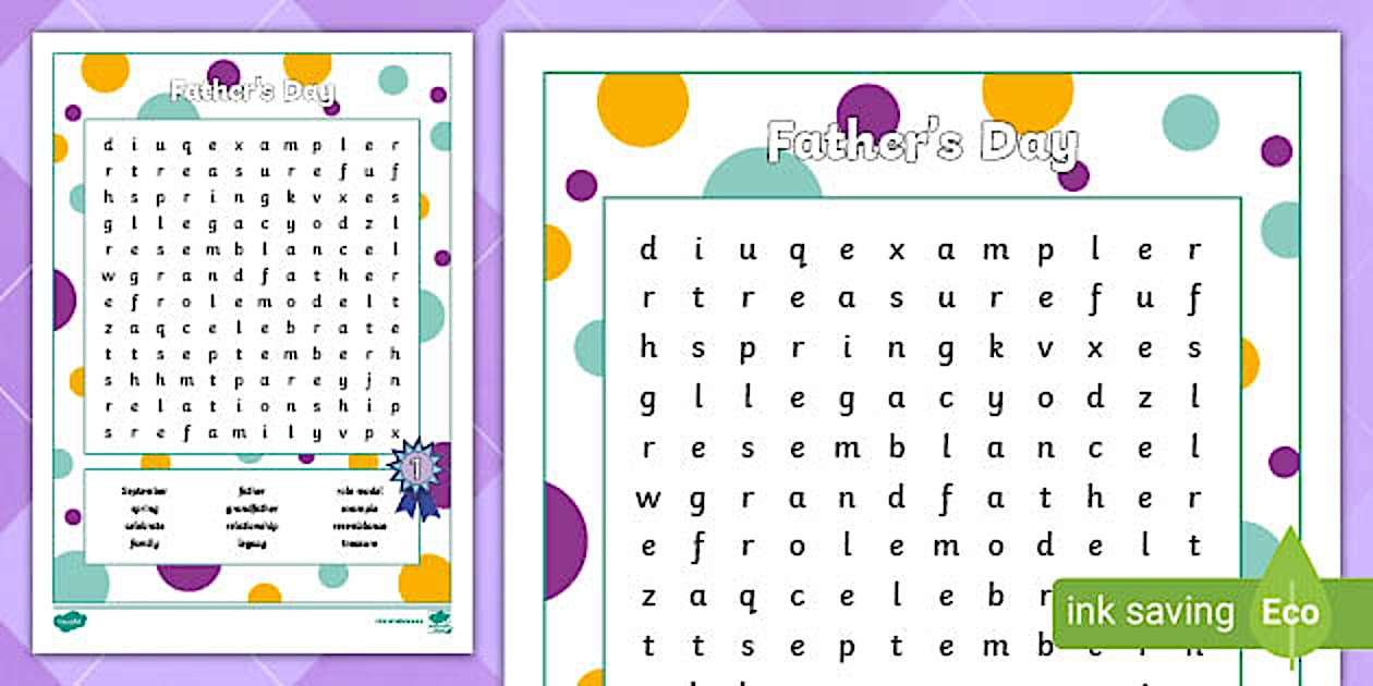Father's Day Word Search