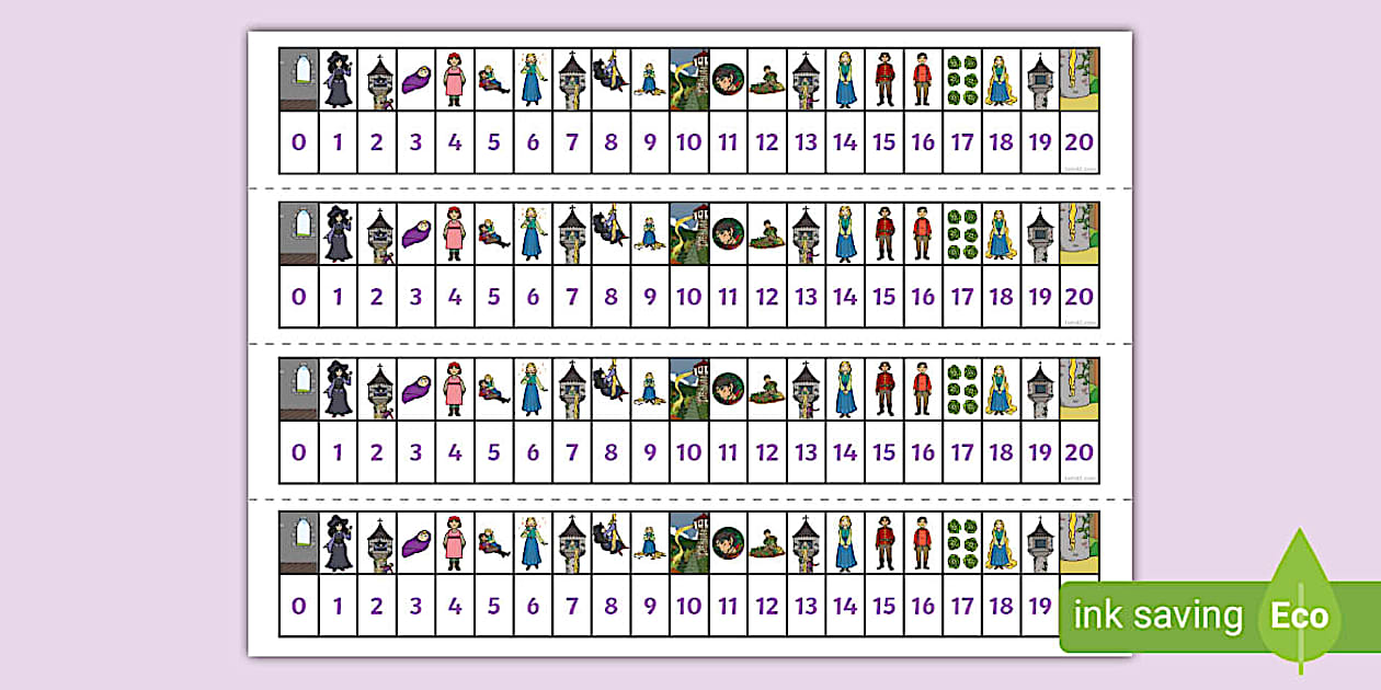 Rapunzel Number Track 0-20 - Twinkl