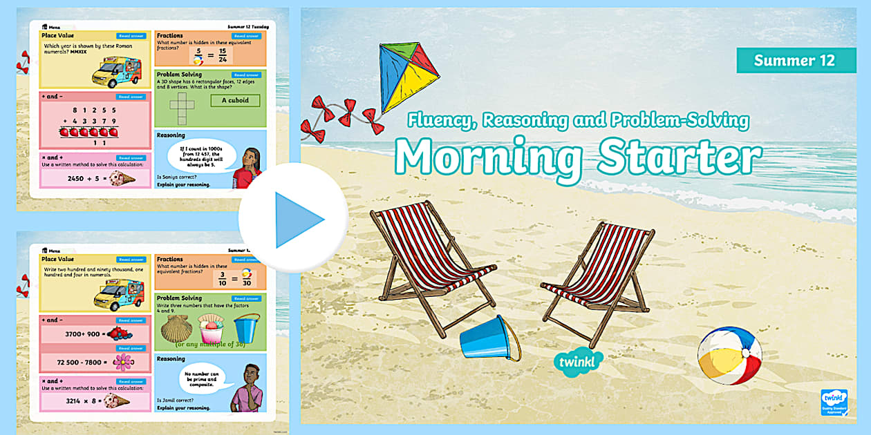 Year 5 Maths Summer Morning Starter PowerPoint 12 - Twinkl