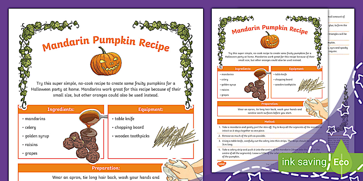 Mandarin Pumpkins Recipe