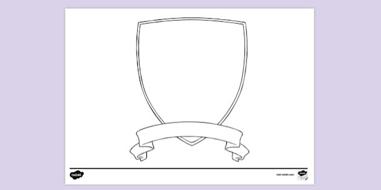 Blank Crest Coat of Arms Colouring Sheet | Colouring Sheets