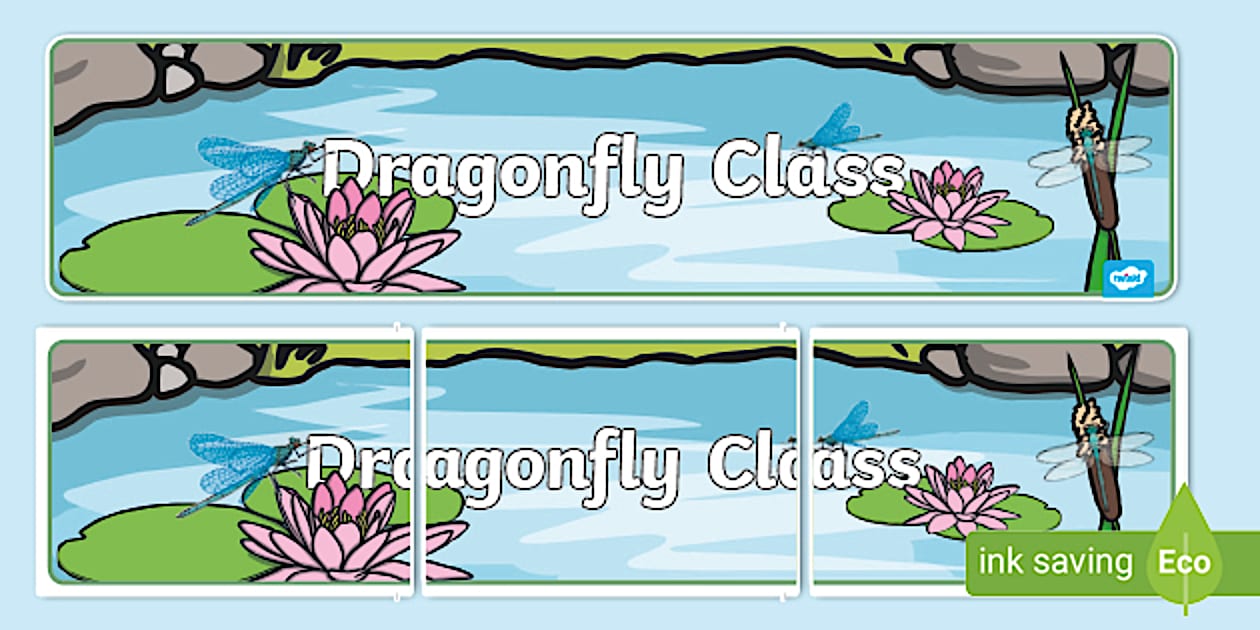Dragonfly Themed Classroom Display Banner - Twinkl