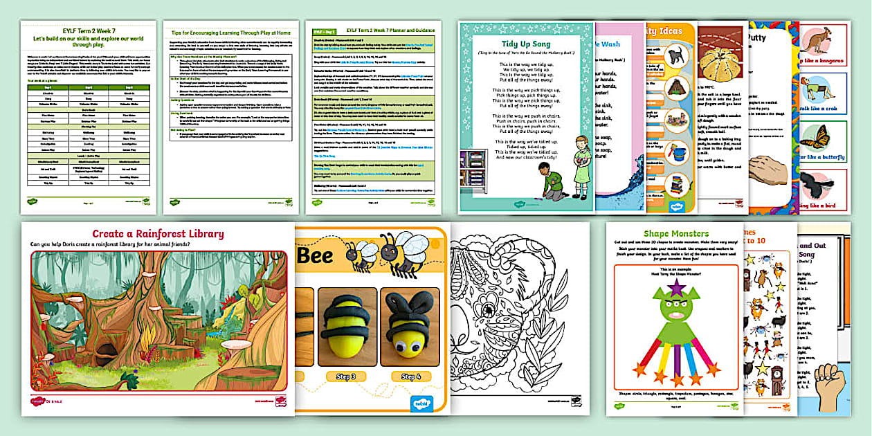 EYLF Term 2 Week 7 Remote Home Learning Pack (teacher made)