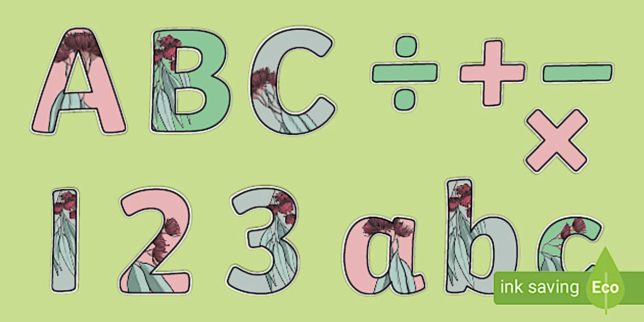 Editable Eucalyptus Lettering Pack (teacher made) - Twinkl