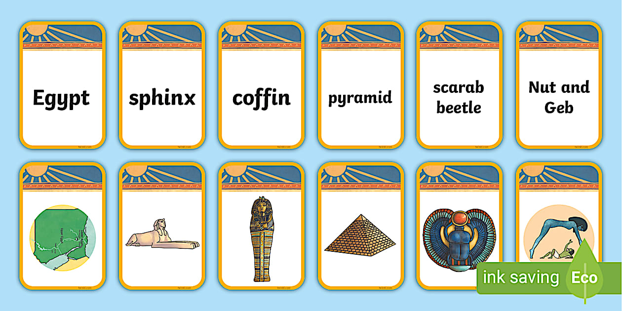 Ancient Egypt Matching Flashcards - Twinkl