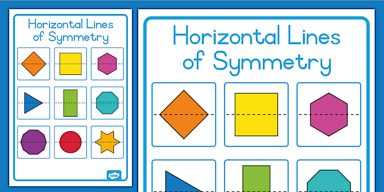 * NEW * Grade R Horizontal Lines of Symmetry Poster