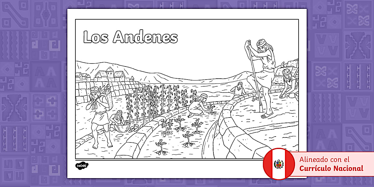 Hoja para colorear: Los Andenes (Lehrer gemacht) - Twinkl